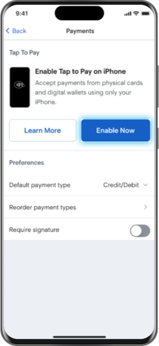 Accept contactless payments with Tap to Pay on iPhone and talech Mobile