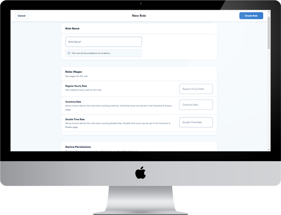 Creating and Editing Employee Roles