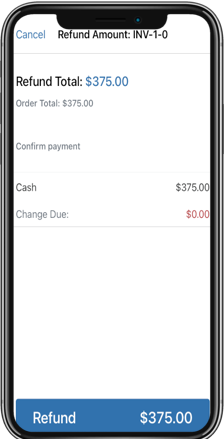 talech Mobile Invoice: Full Payment Refund