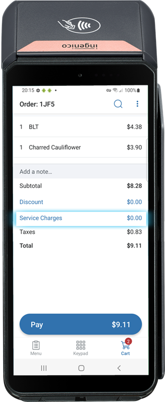 talech Terminal Service Charges and Discounts