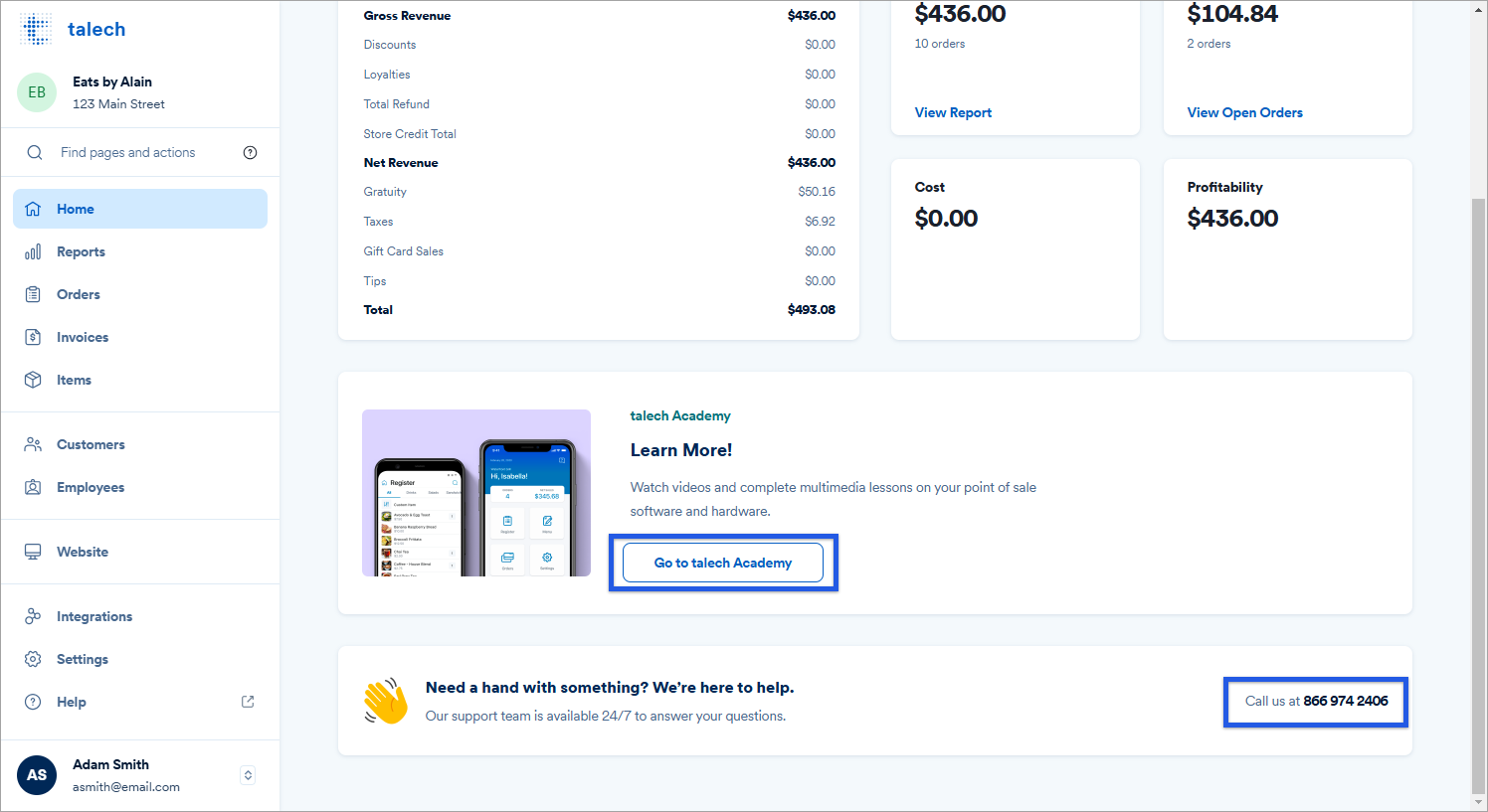 talech.com Home Page
