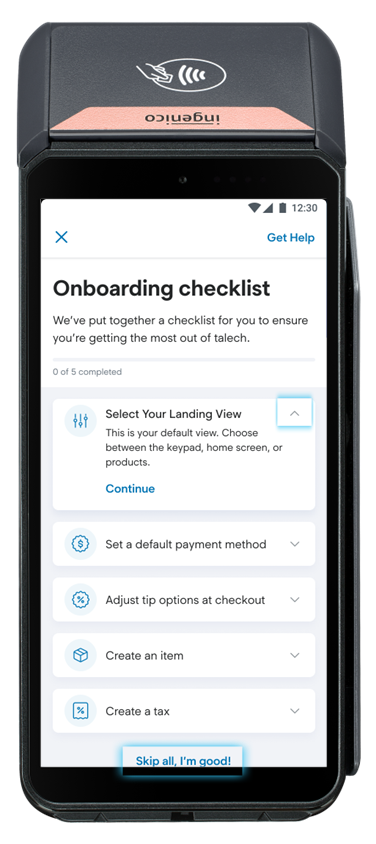 talech Terminal Setup