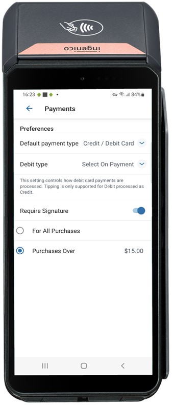 talech Terminal Settings