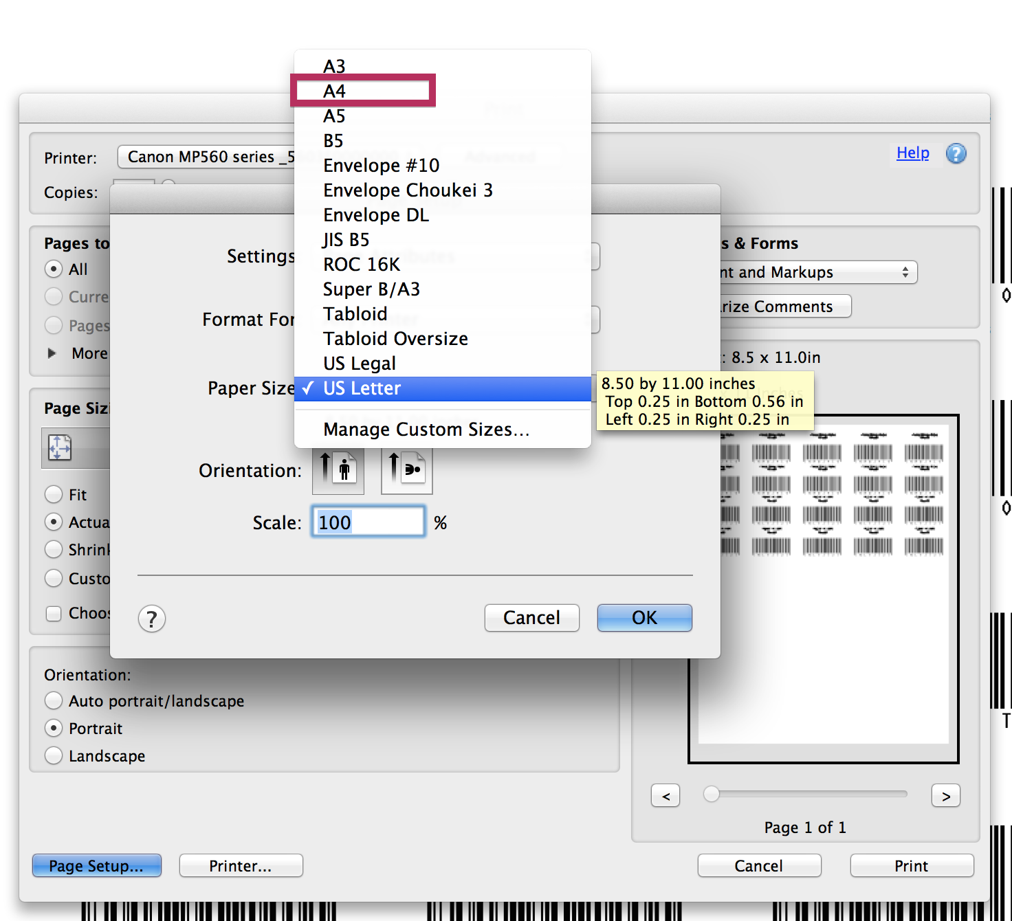Aligning barcodes on Label Sheets
