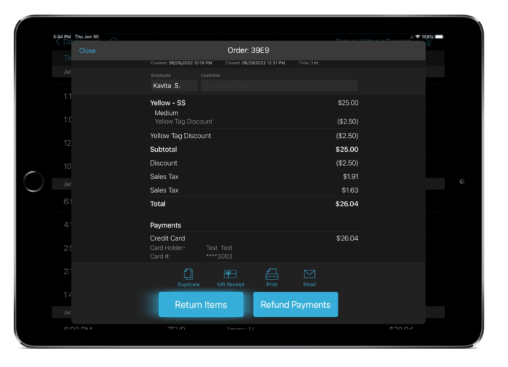 Return items with or without receipt