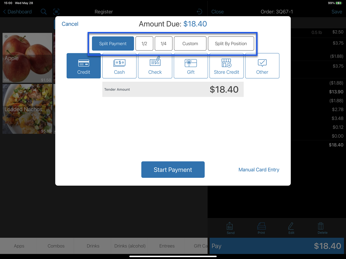 Taking Split Payments
