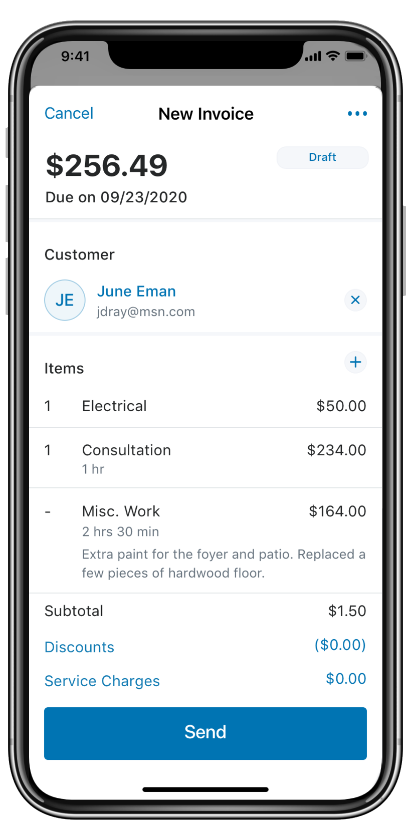 talech Mobile Invoices