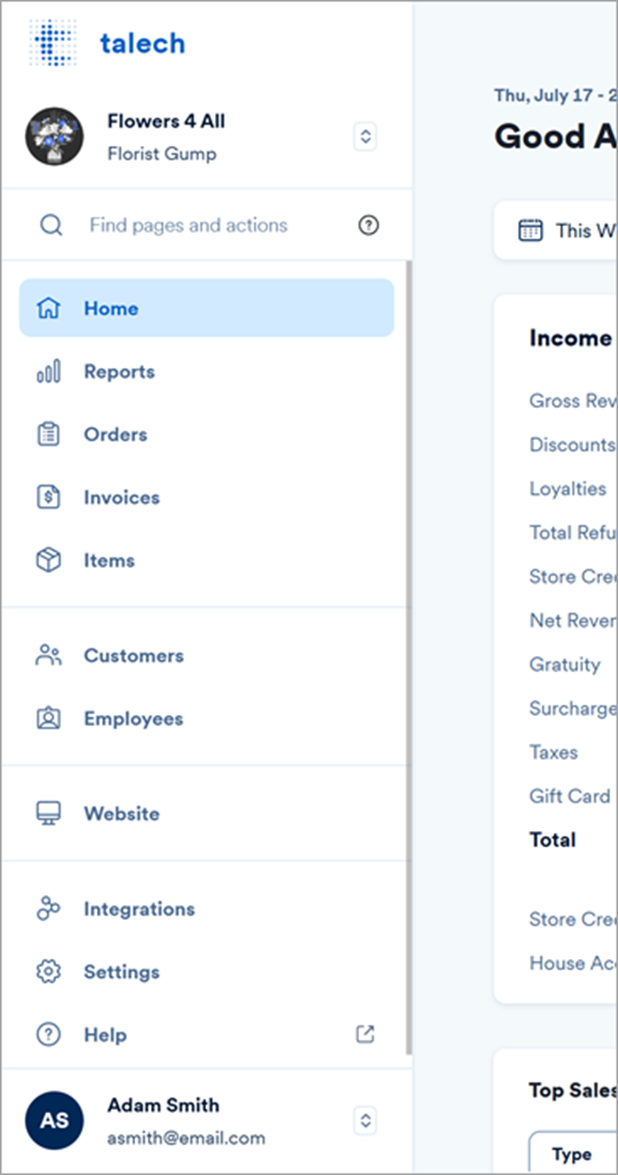talech.com Home Page