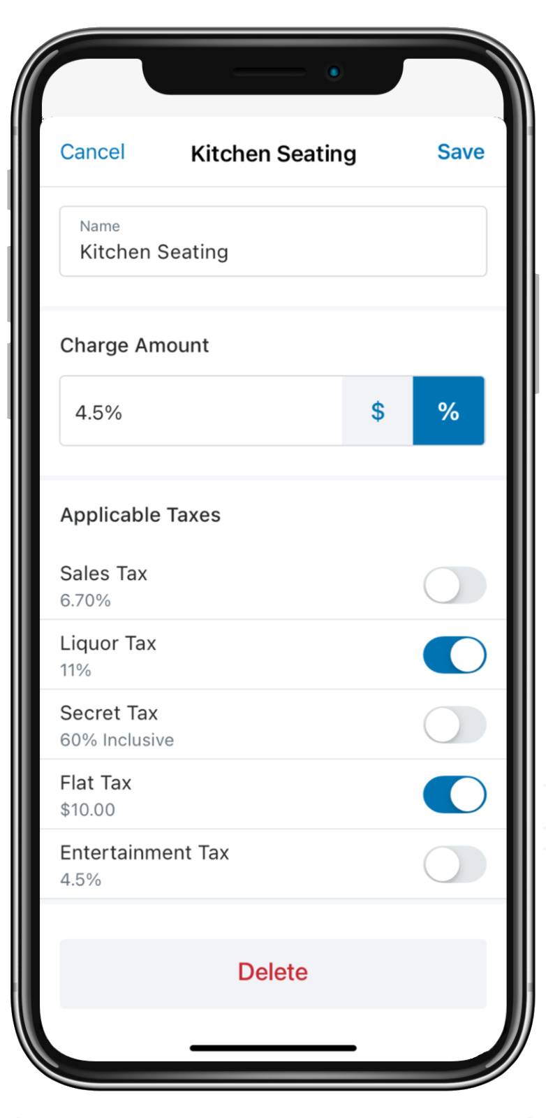 talech Mobile Settings