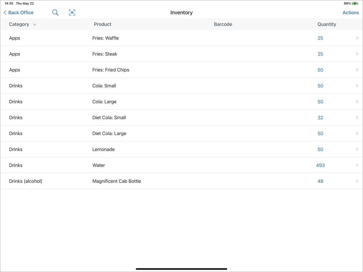 Inventory Log on talech Register