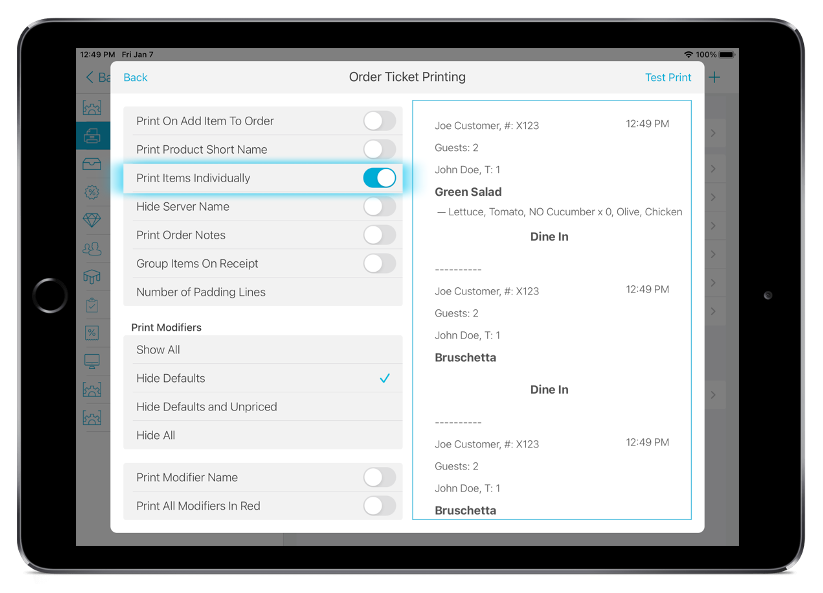 Set up your printer in talech