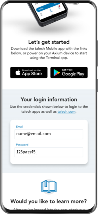 Getting Started with talech Mobile