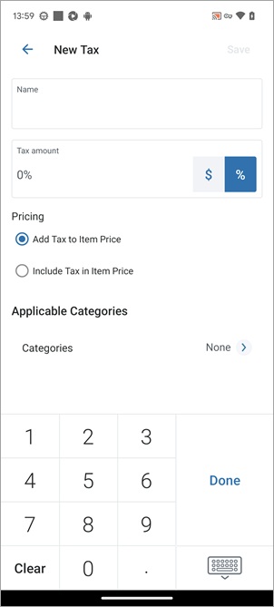 talech Mobile Settings